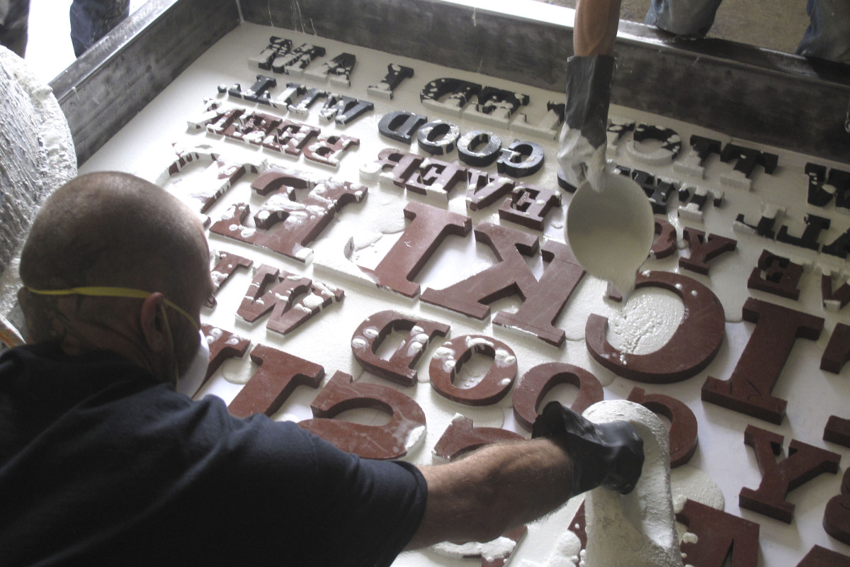 uksignboards.com | The making of the Blackpool Comedy Carpet, 2200 ...