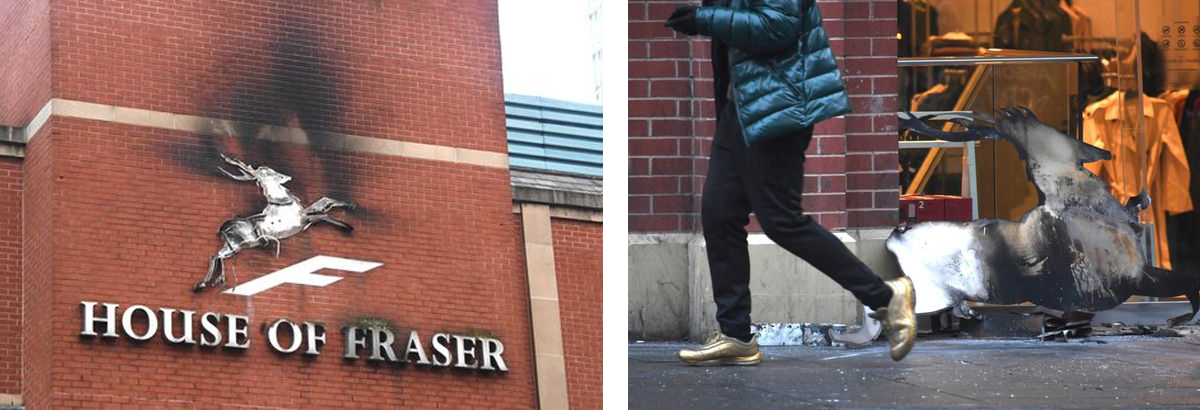 uksignboards.com - Nottingham House of Fraser sign catches fire before ...